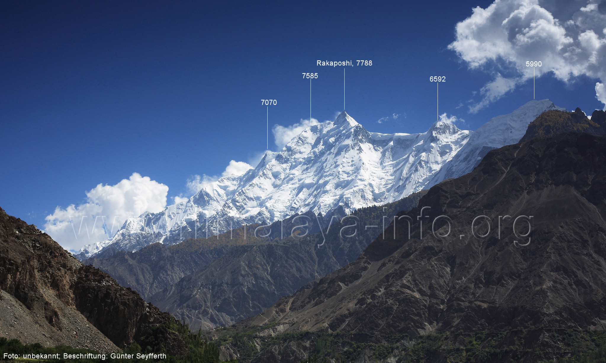 Hunza-Karakorum - Rakaposhi Range Nordseite und Batura Muztagh Südseite