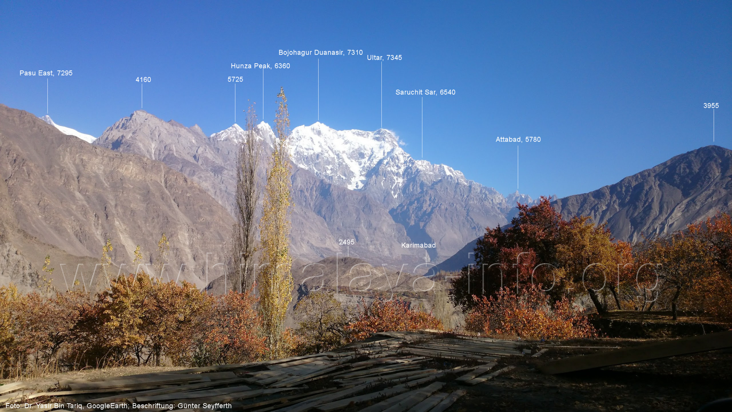 Hunza-Karakorum - Rakaposhi Range Nordseite und Batura Muztagh Südseite