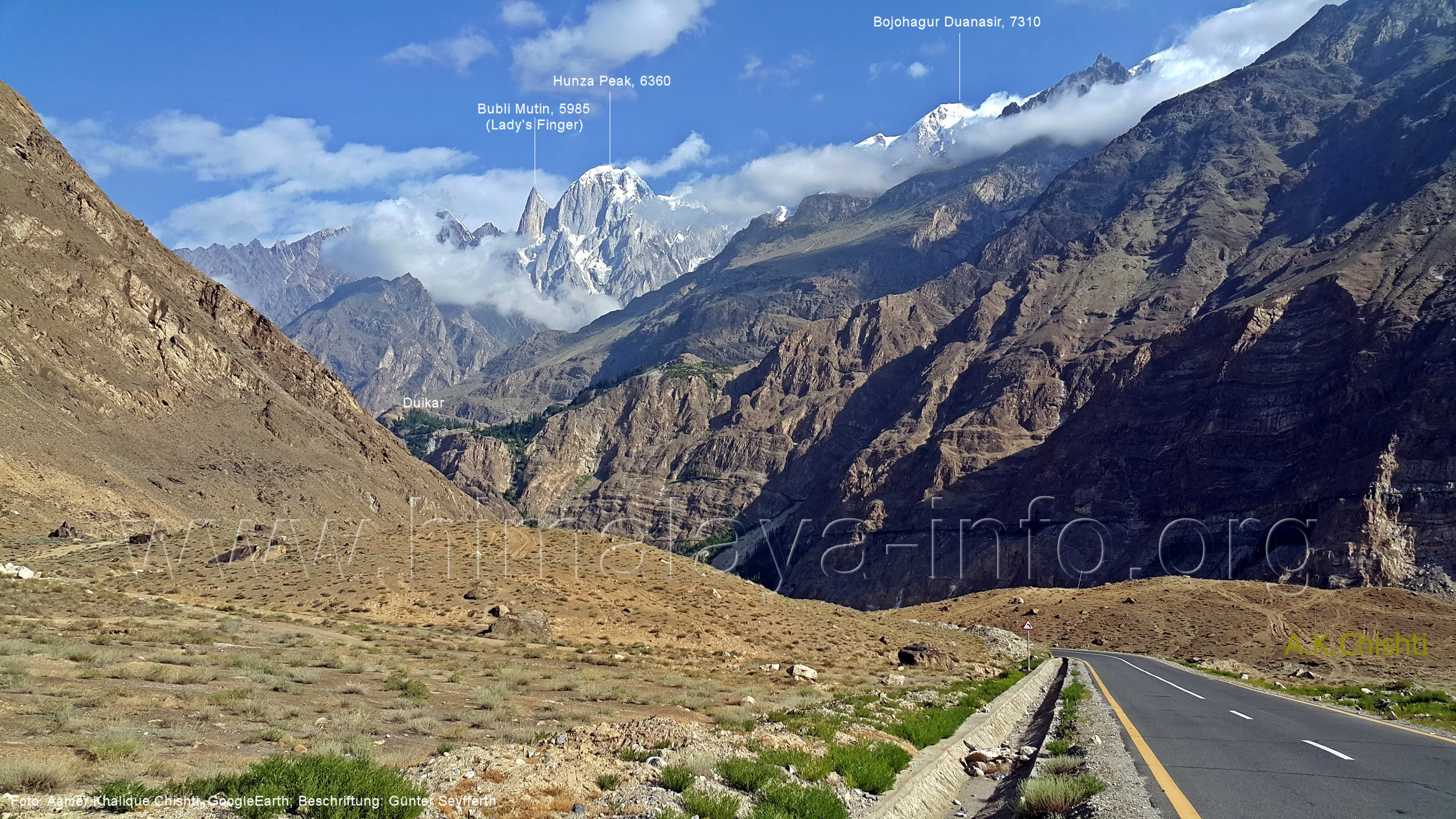 Hunza-Karakorum - Rakaposhi Range Nordseite und Batura Muztagh Südseite